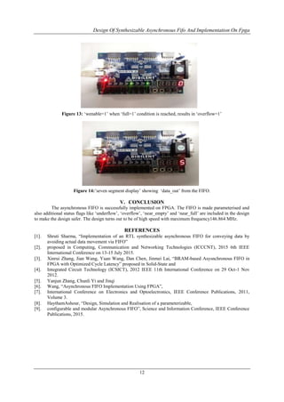 Design of Synthesizable Asynchronous FIFO And Implementation on FPGA | PDF