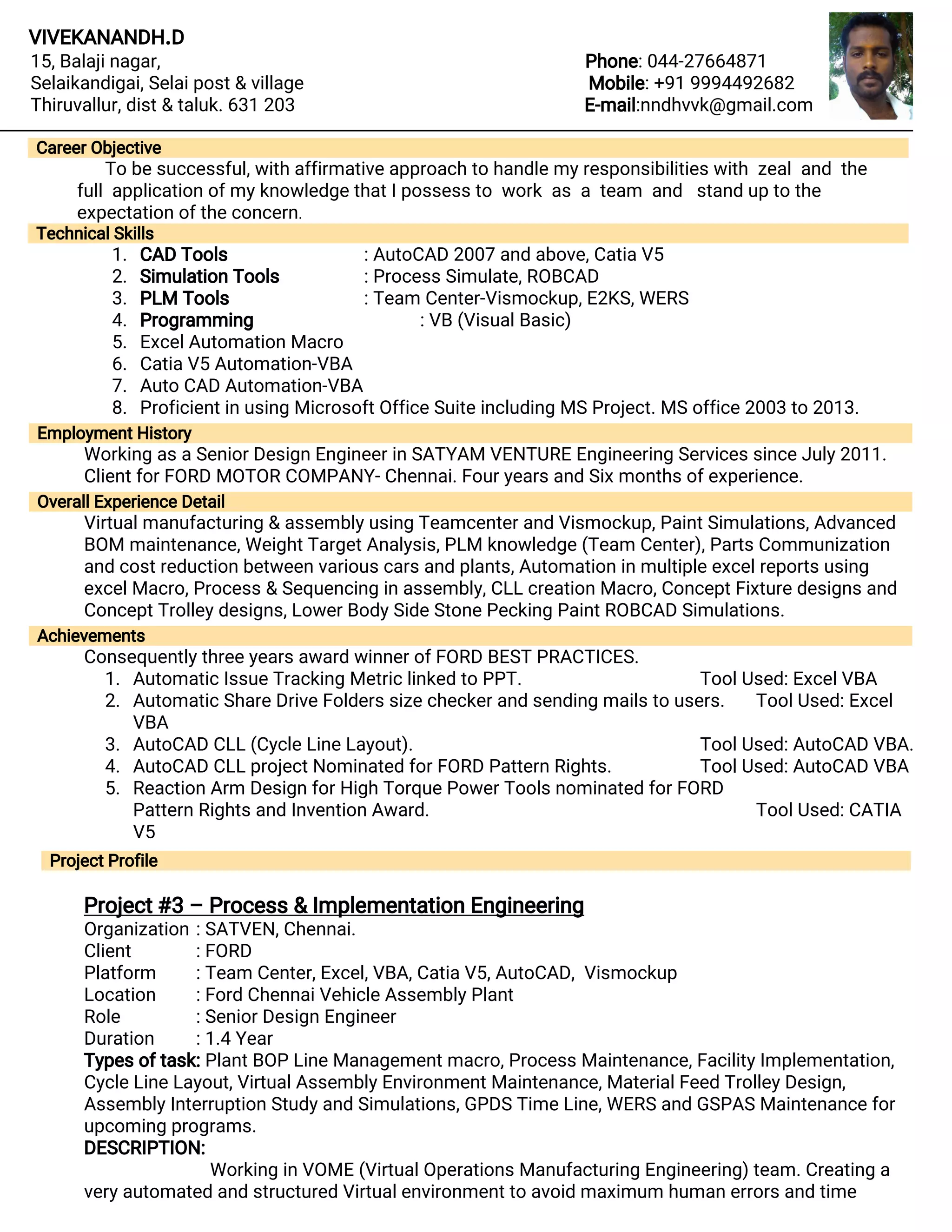 VIVEKANANDH Resume | PDF