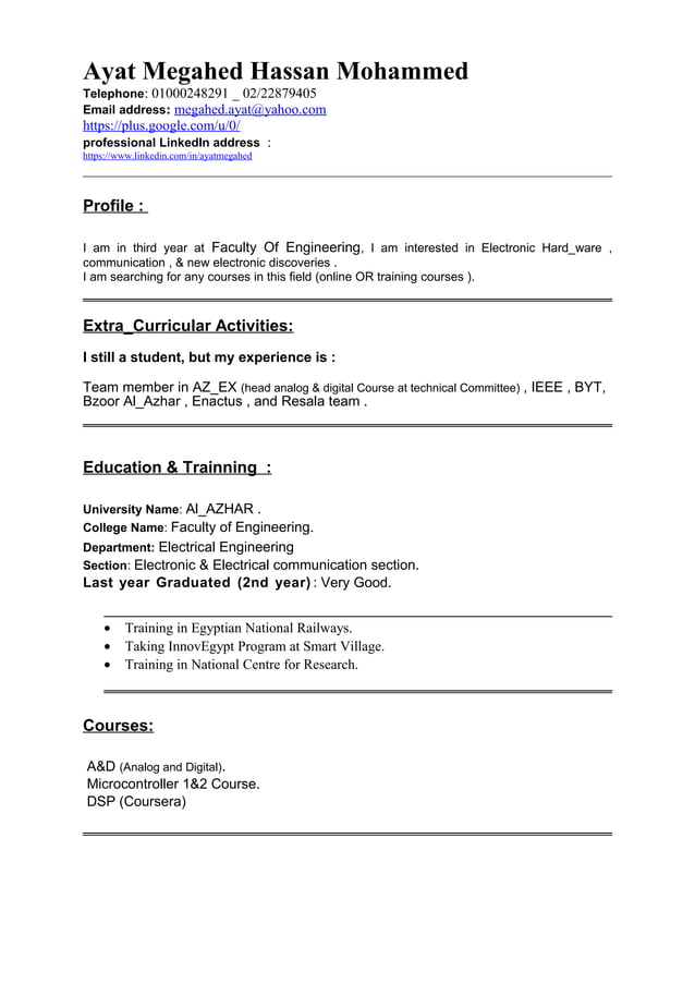 Ayat General CV | PDF