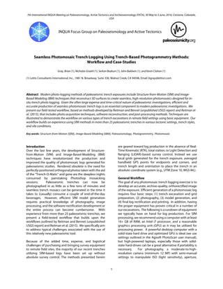 Gray et al., 2016 INQUA PATA Seamless Photomosaic Trench Logging | PDF