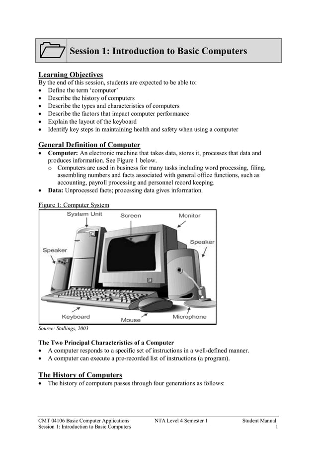 Student_Basic Computer Applications- FINAL | PDF