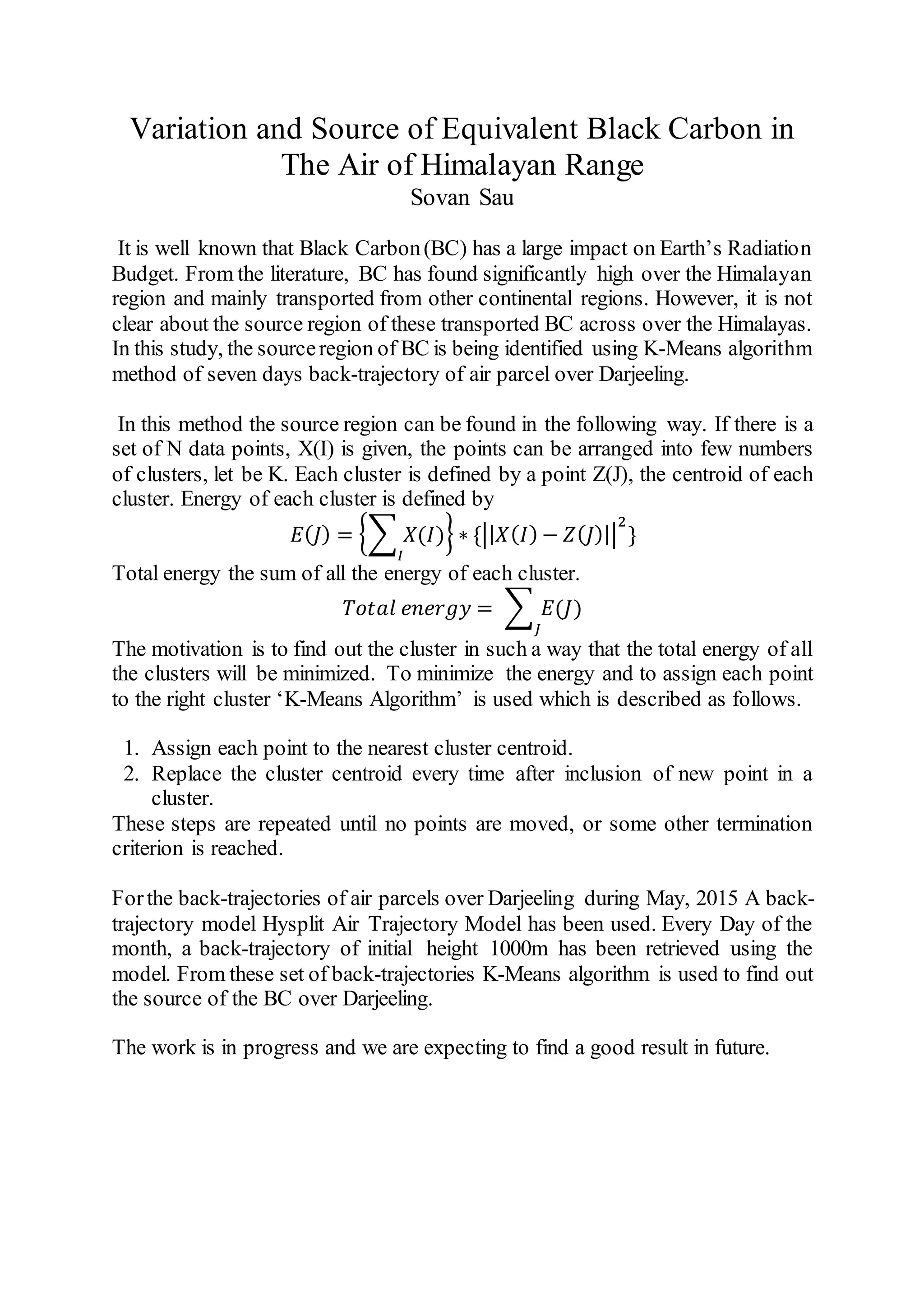 BACK TRAJECTORY CLUSTER | DOCX
