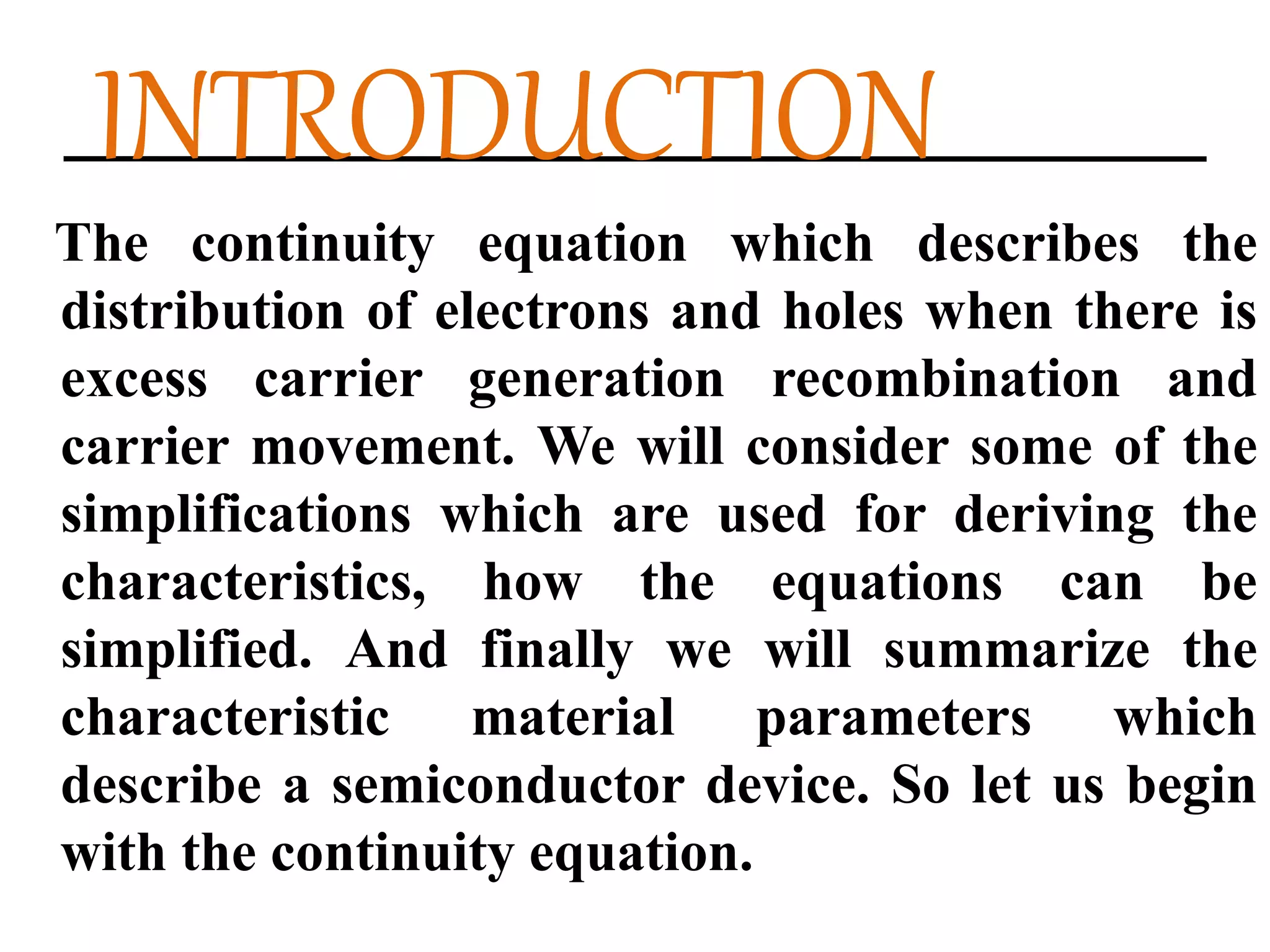 Continiuty Equation | PPTX