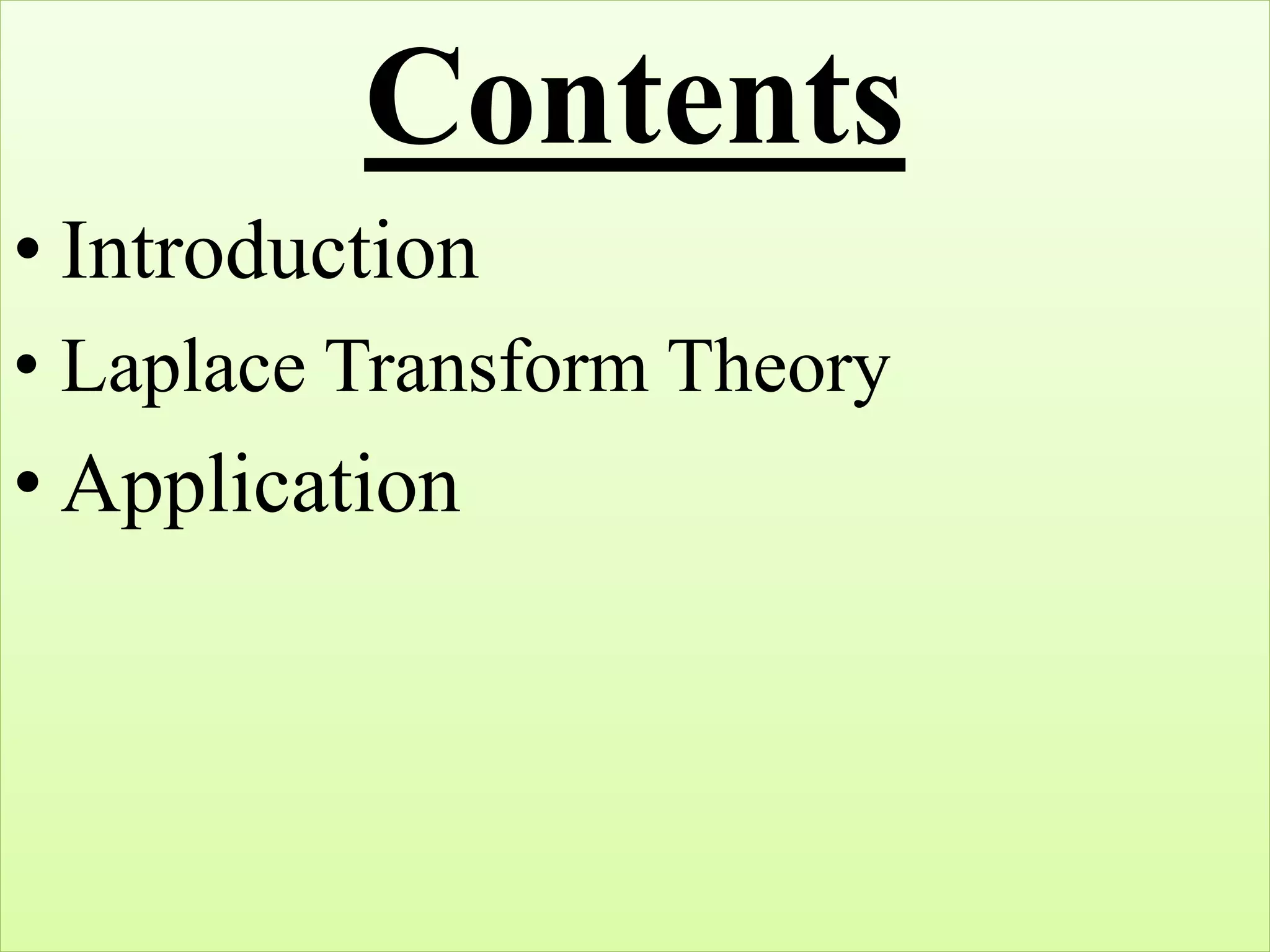 Laplace Transform | PPTX