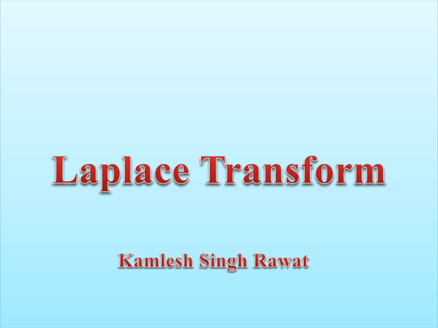 Laplace Transform | PPT