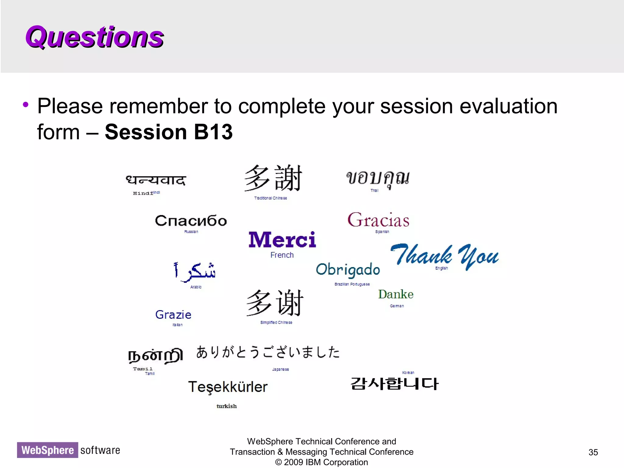WebSphere Technical Conference 2009 : Enhancing your BPM Solution with ...