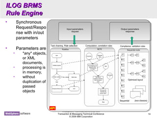 WebSphere Technical Conference 2009 : Enhancing your BPM Solution with ILOG JRules | PPT