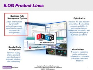 WebSphere Technical Conference 2009 : Enhancing your BPM Solution with ILOG JRules | PPT