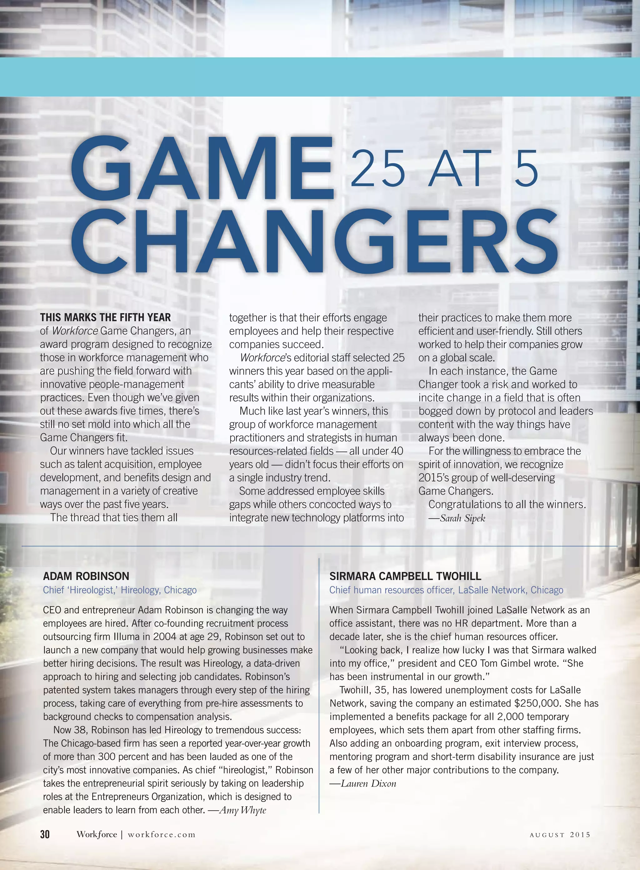 Workforce Magazine - August 2015 | PDF | Human Resources | Business