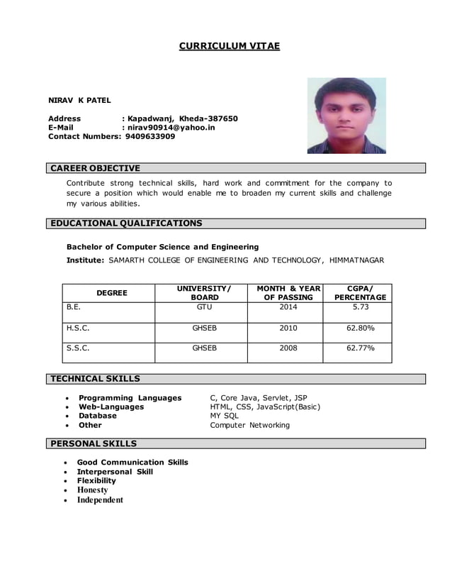Nirav (CV) | DOCX
