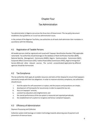 Revised National Tax Policy | PDF