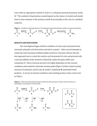 Protected Primary Amides from Acyl Isocyanates | PDF