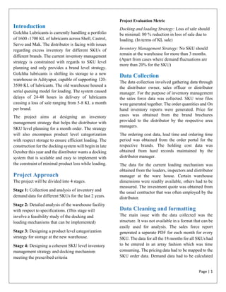 Inventory management, loading strategy and warehouse categorization | PDF