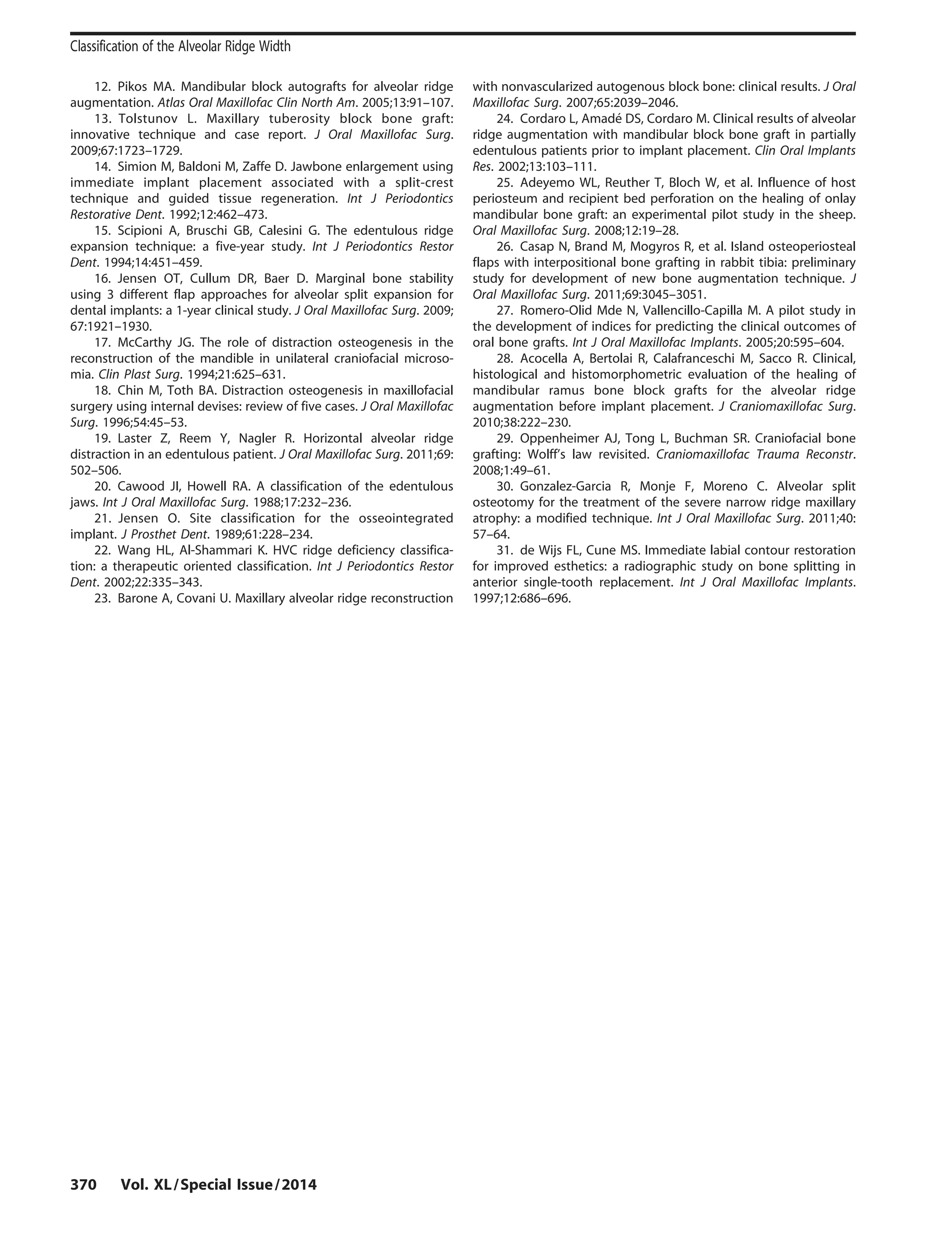 Classification of alveolar bone width | PDF