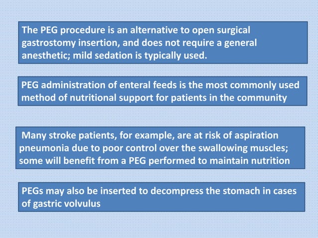 Percutaneous Endoscopic Gastrostomy | PPTX | Digestive Disorders | Diseases and Conditions