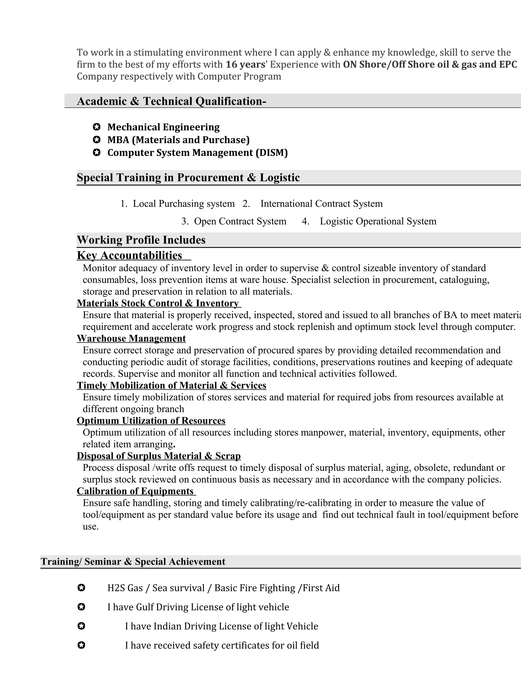 MATERIAL COORDINATOR | DOC