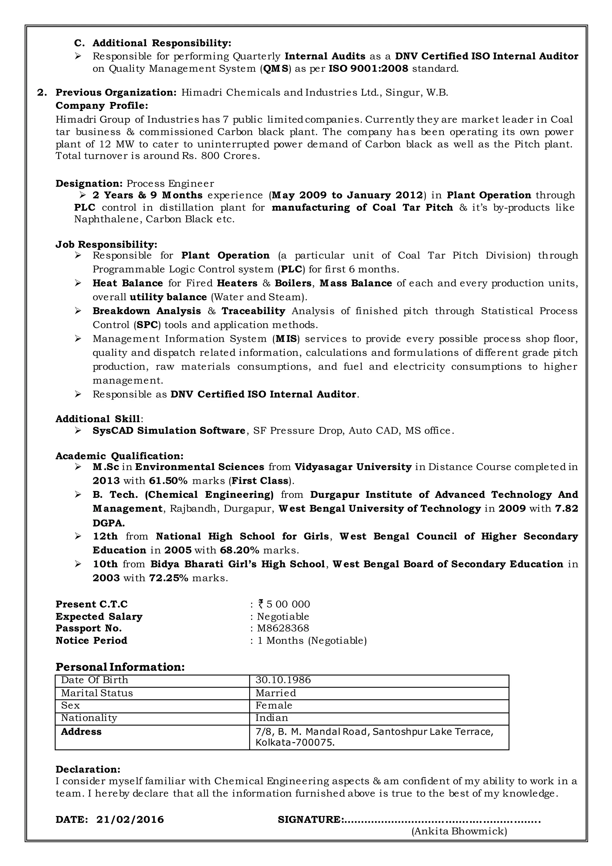 ANKITA BHOWMICK RESUME | DOCX