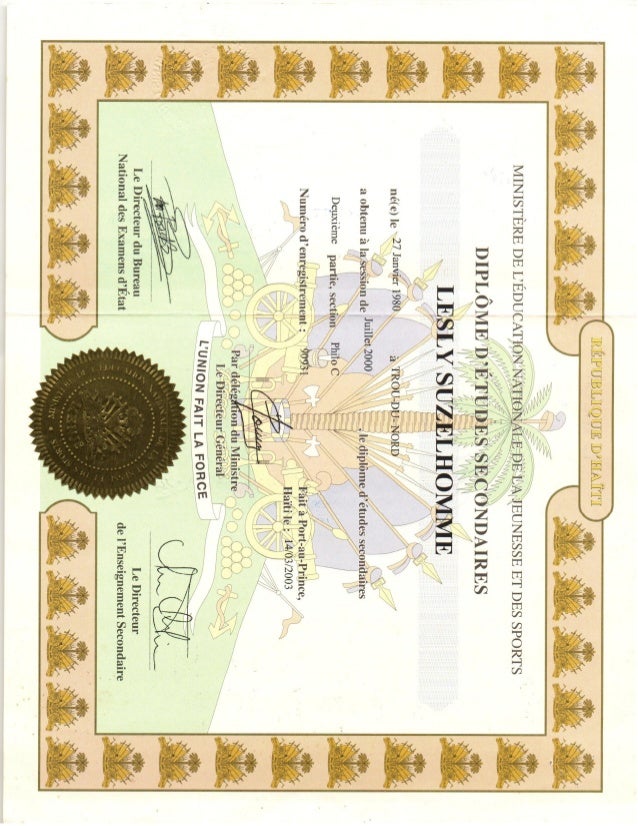 Diplome Baccalaureat II