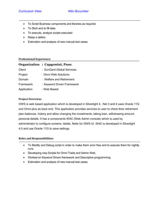 Cognizant_Nitin_Burumkar | DOC | Computer Software and Applications | Computing