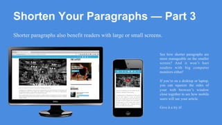 Throwing Digital Sheep Writing Guide (slideshow for volunteer website ...