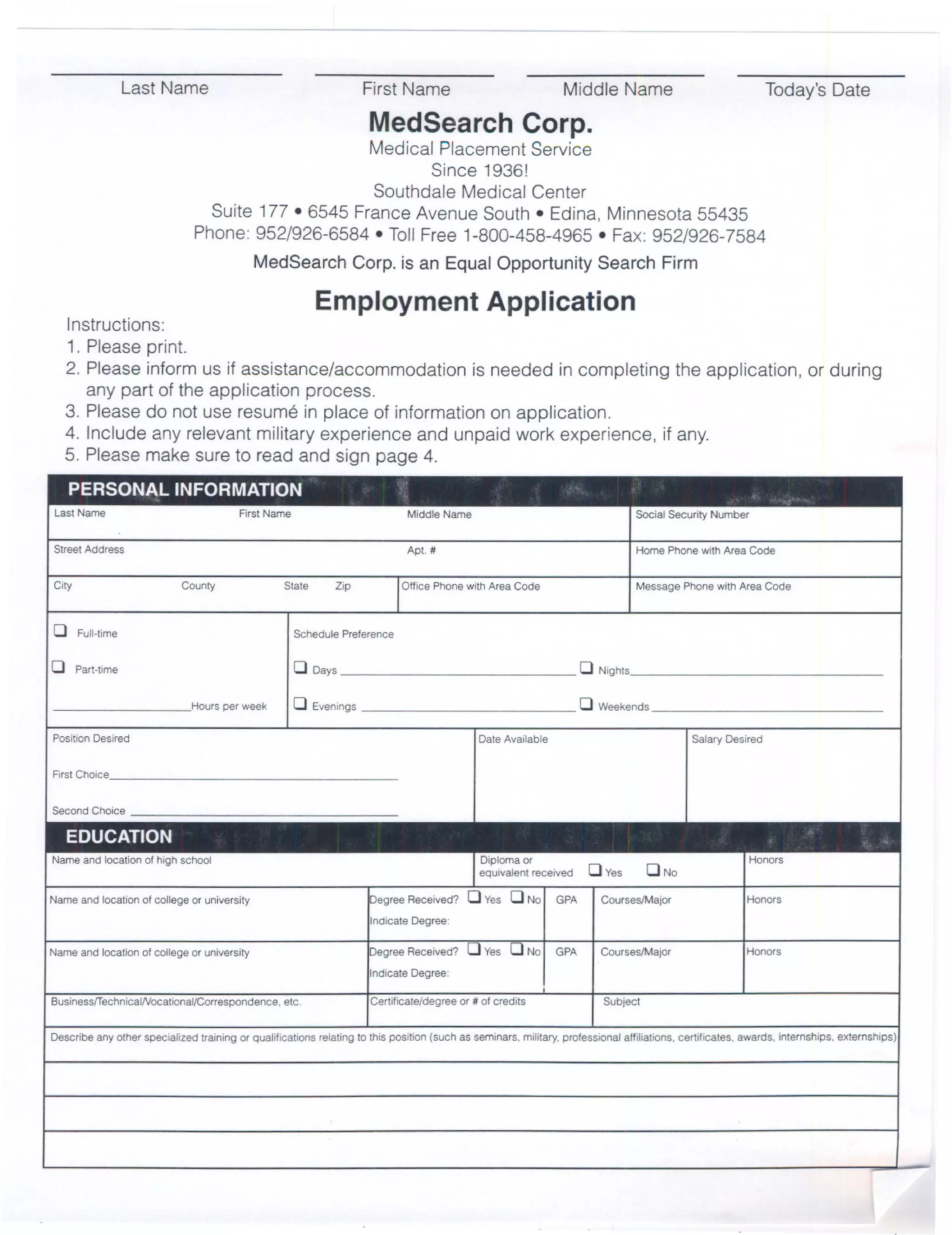 Candidate Application and Background check sheet | PDF