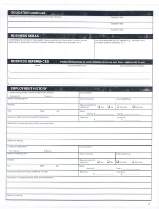 Candidate Application and Background check sheet | PDF | Resume Writing ...