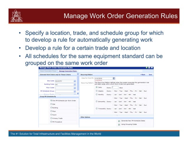 ARCHIBUS Preventive Maintenance | PPT