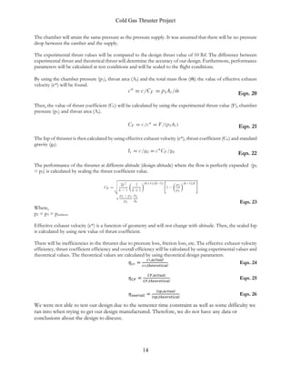 Team Dorado Cold Gas Thruster Report Final | PDF