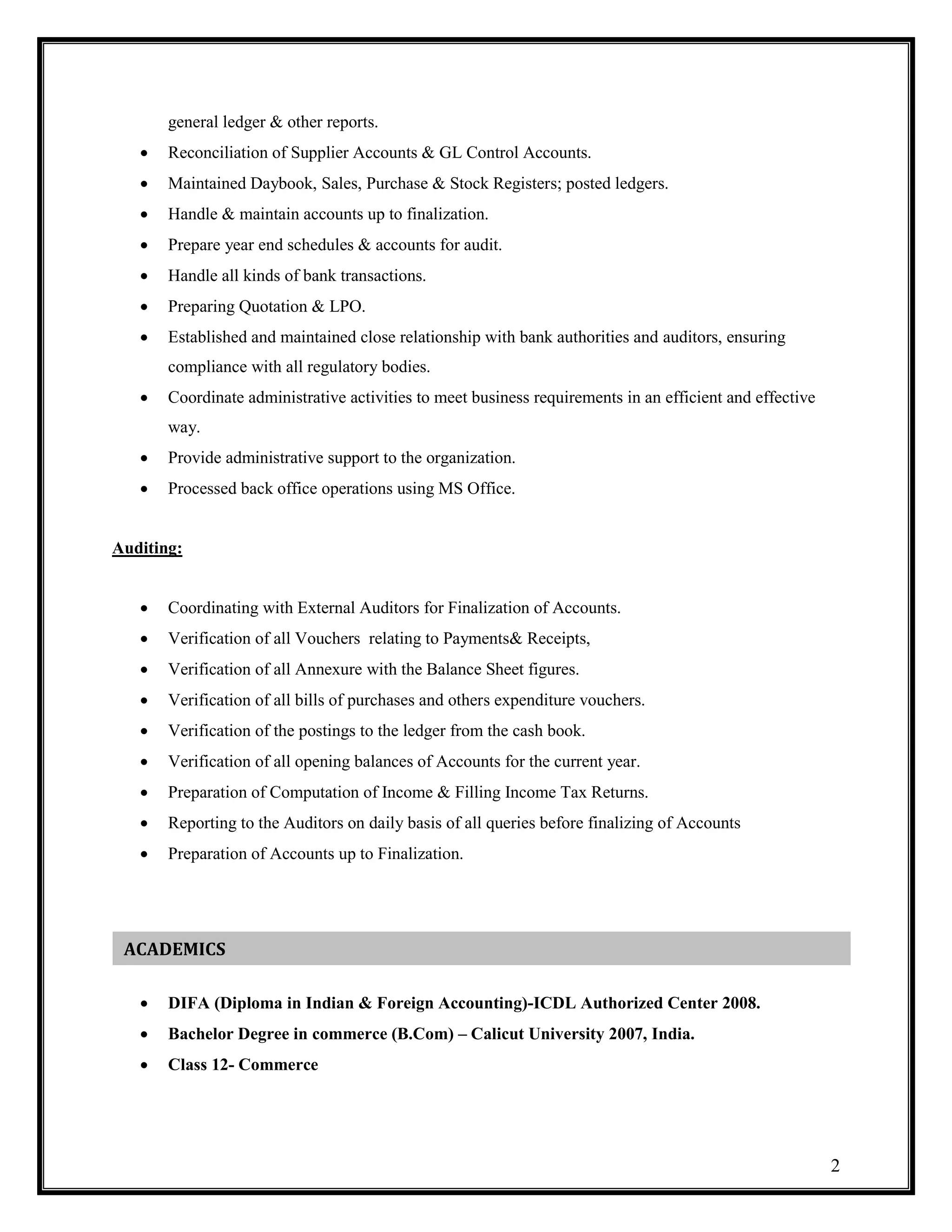 SAHEER KOTTAT CV PDF | PDF