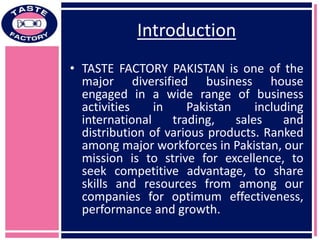 TASTE FACTORY PRESENTATION | PPSX