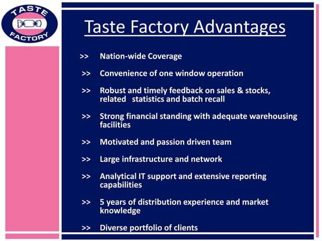 TASTE FACTORY PRESENTATION | PPSX