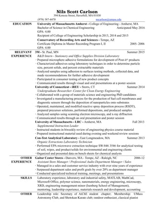 Carlson Resume Fall 2015 | PDF