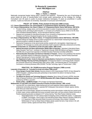 Ronnie Lowenstein resume | PDF