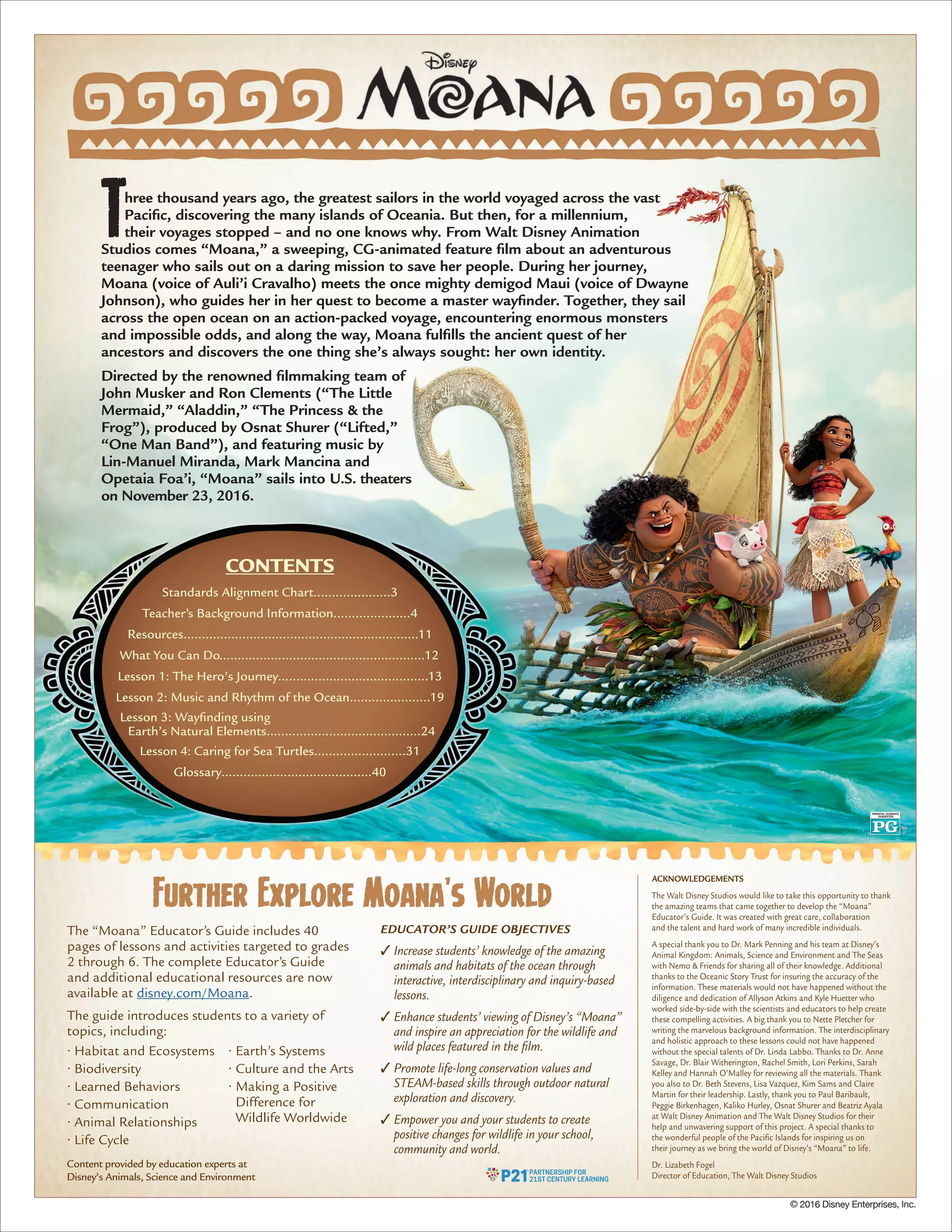 Moana Educator's Guide | PDF