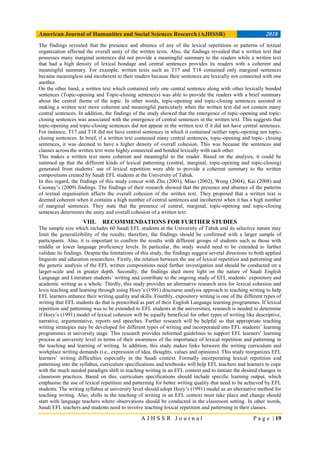 Lexical Repetition and Written Text’s Unity from Gender Perspective: A ...