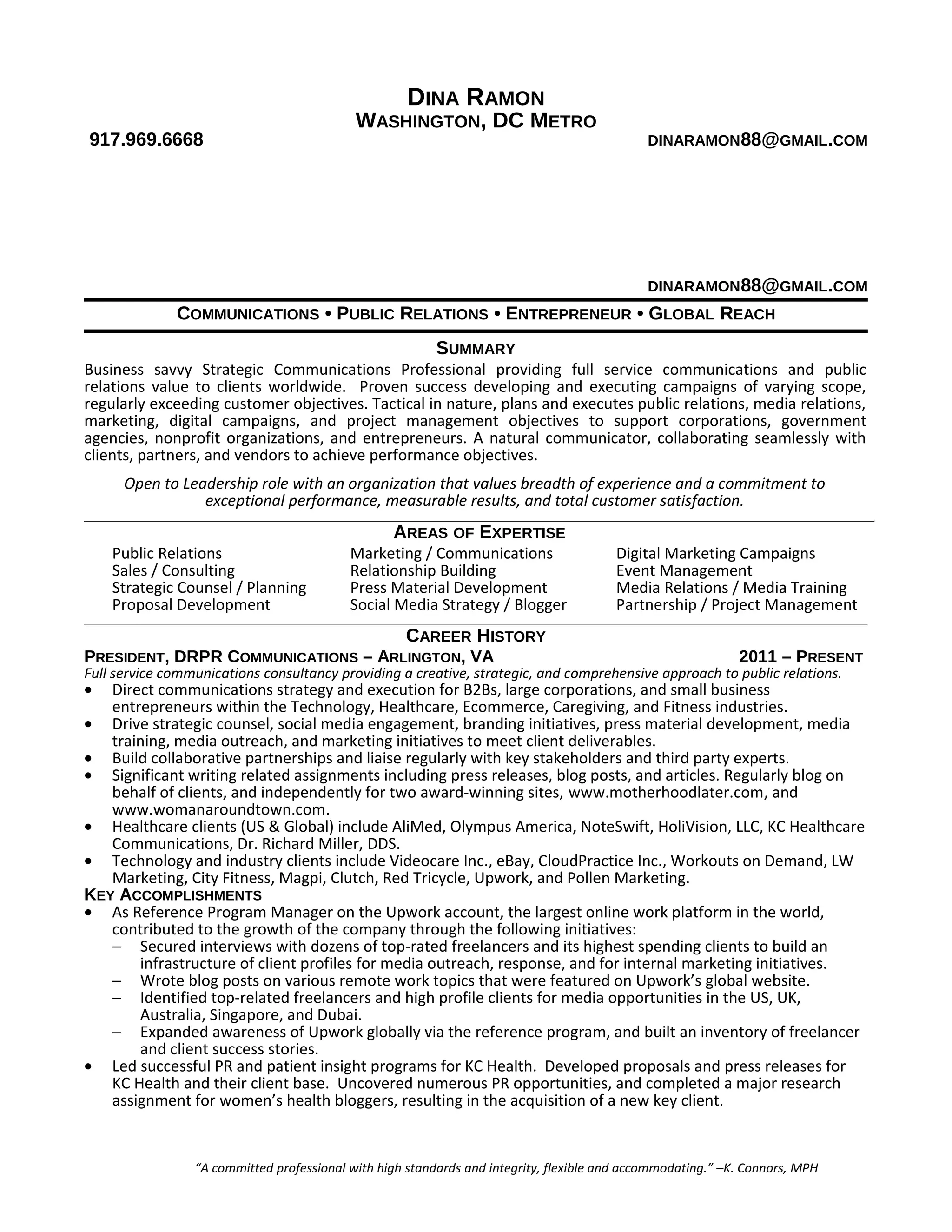 Ramon, Dina RESUME 04 2016 | DOC