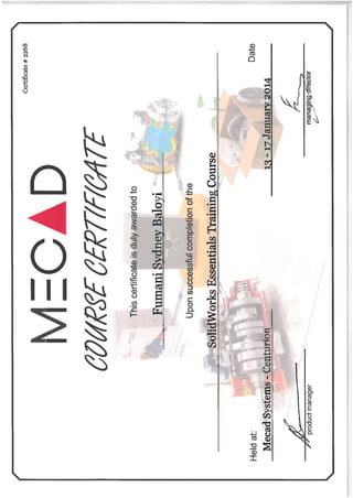 Solidworks Essentials Certificate | PDF