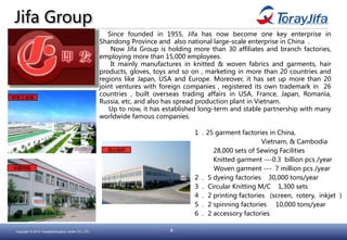 TORAY JIFA PPT（English 201605) | PPTX