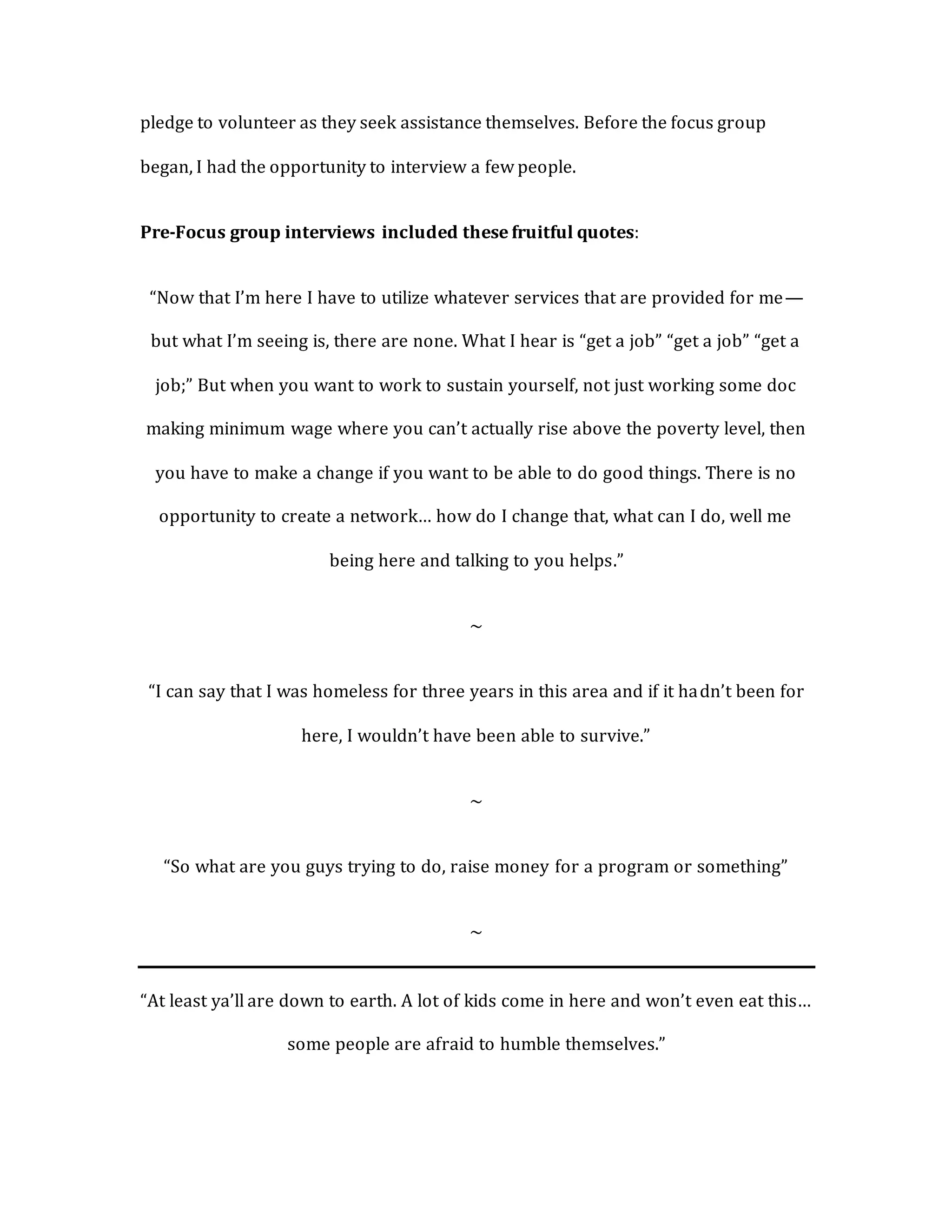 Focus Group analysis | DOCX