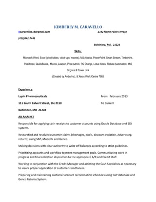 KIM'S RESUME | PDF