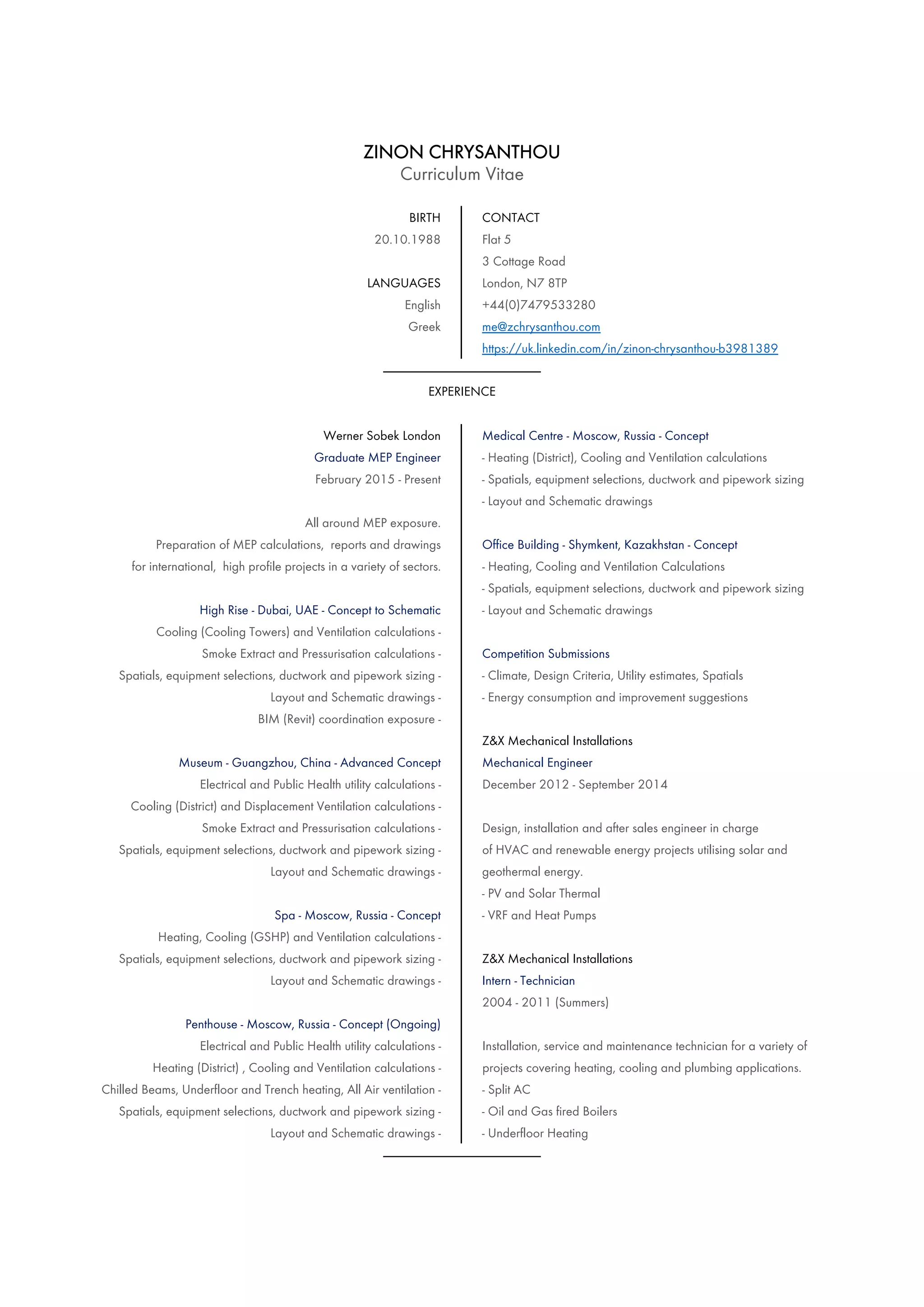 160919_Zinon Chrysanthou_Extended CV | PDF