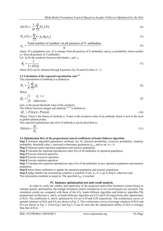 Multi-Robot Formation Control Based on Leader-Follower Optimized by the ...