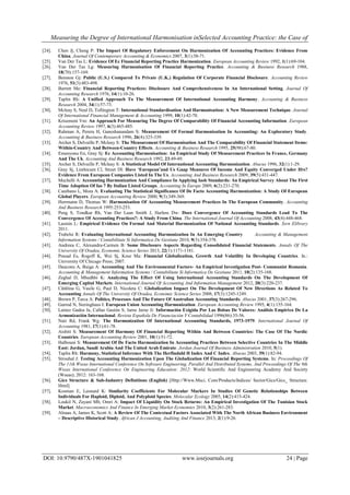 Measuring the Degree of International Harmonisation inSelected Accounting Practice: the Case of ...