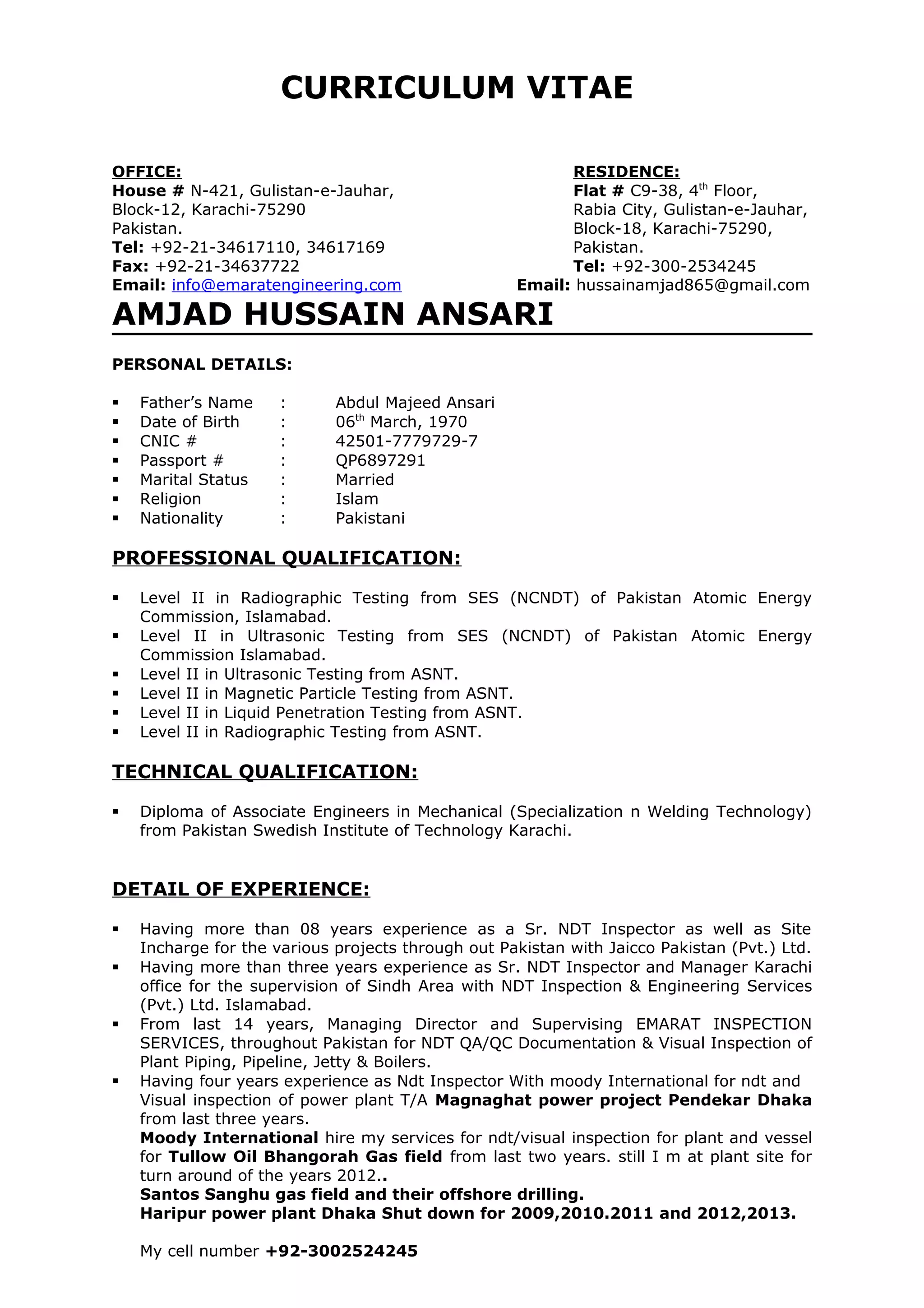 Amjad Hussain Ansari | DOC