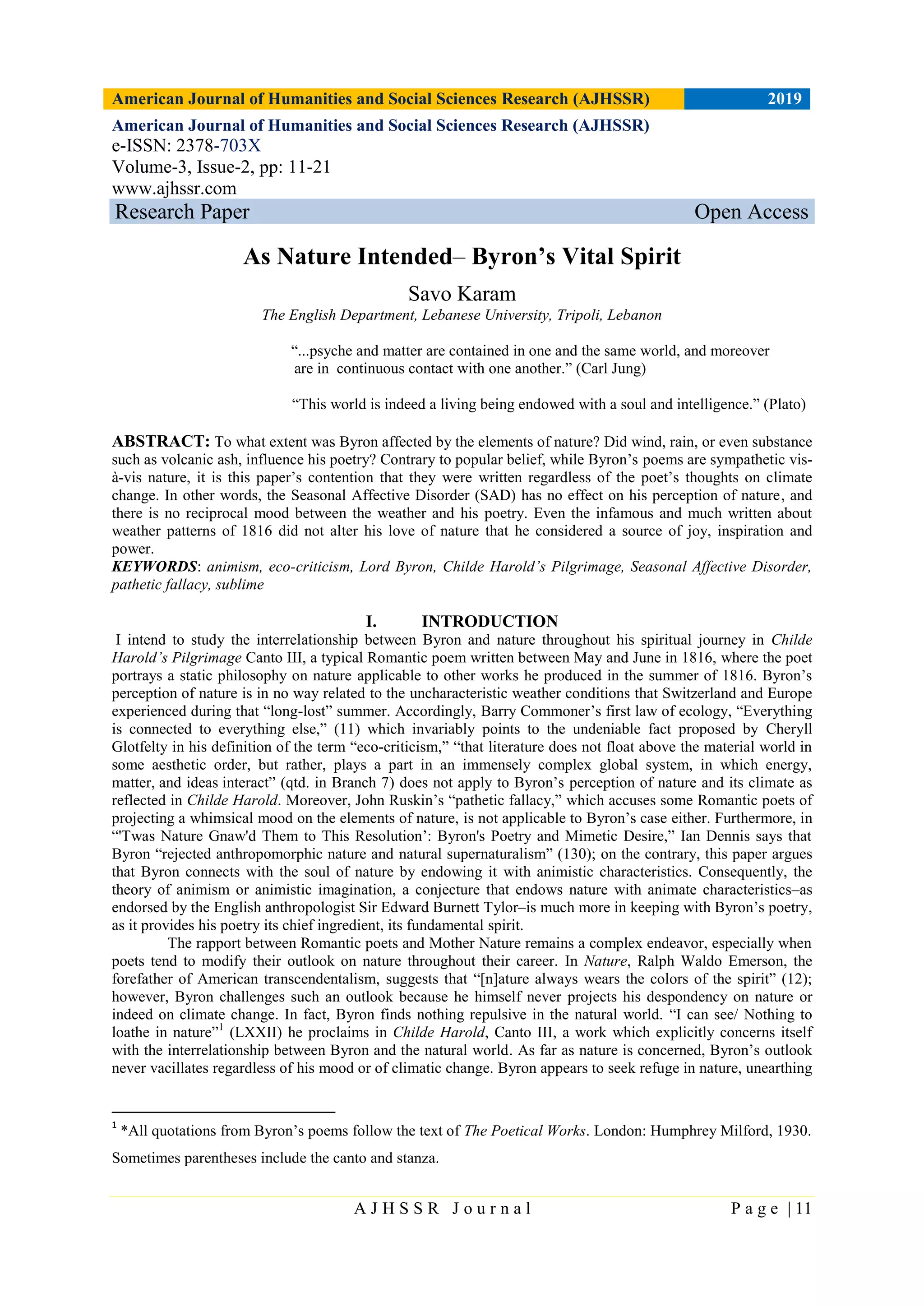 As Nature Intended–Byron’s Vital Spirit | PDF