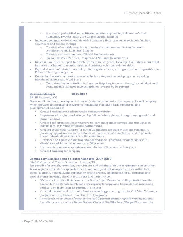 Meredith J Sharp resume 3 | PDF | Free Download