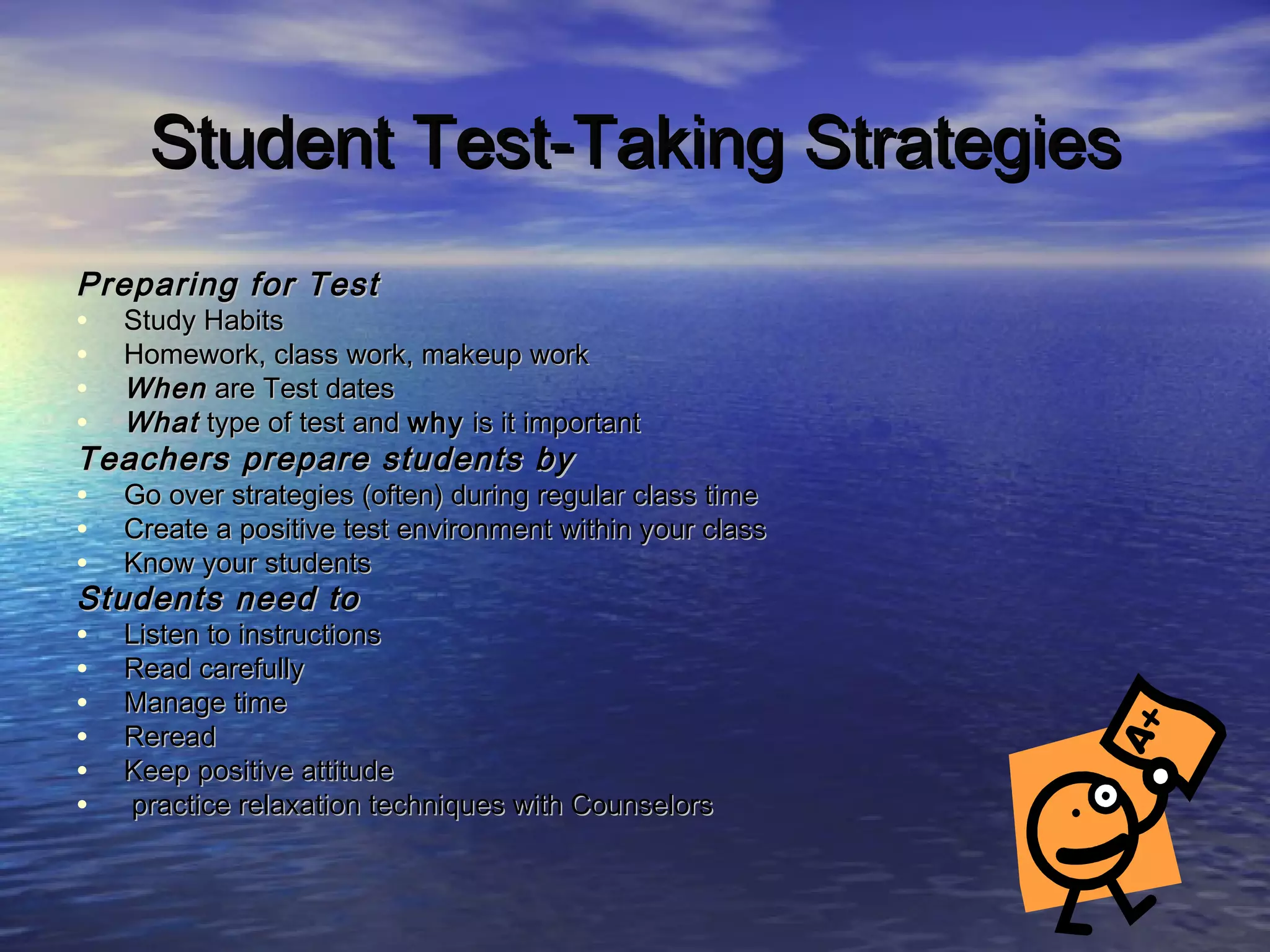 Presentation1 Test Anxiety. and test Prep ppt | PPT