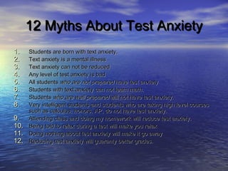 Presentation1 Test Anxiety. and test Prep ppt | PPT