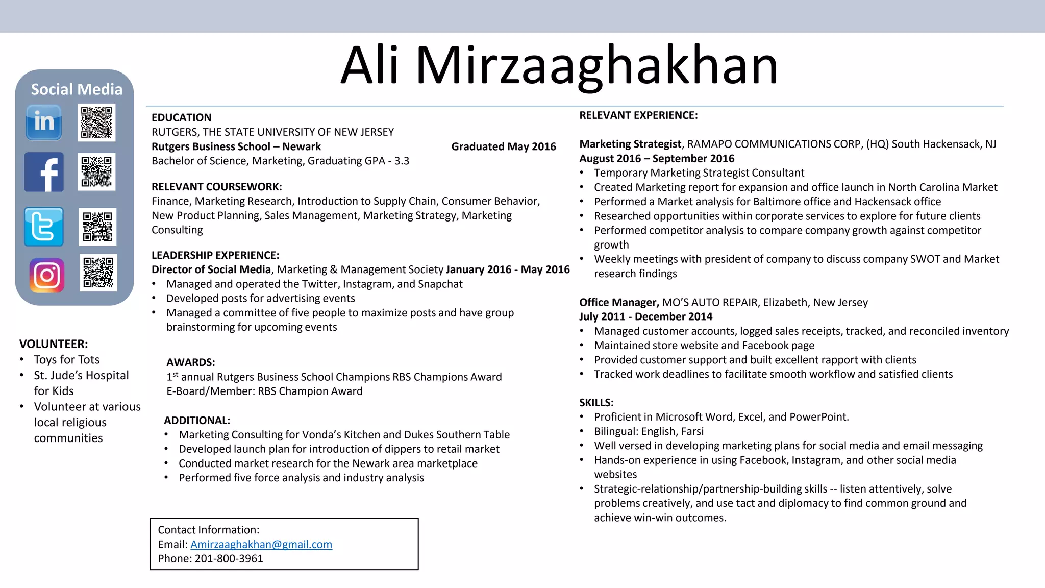 Ali - Resume | PPT