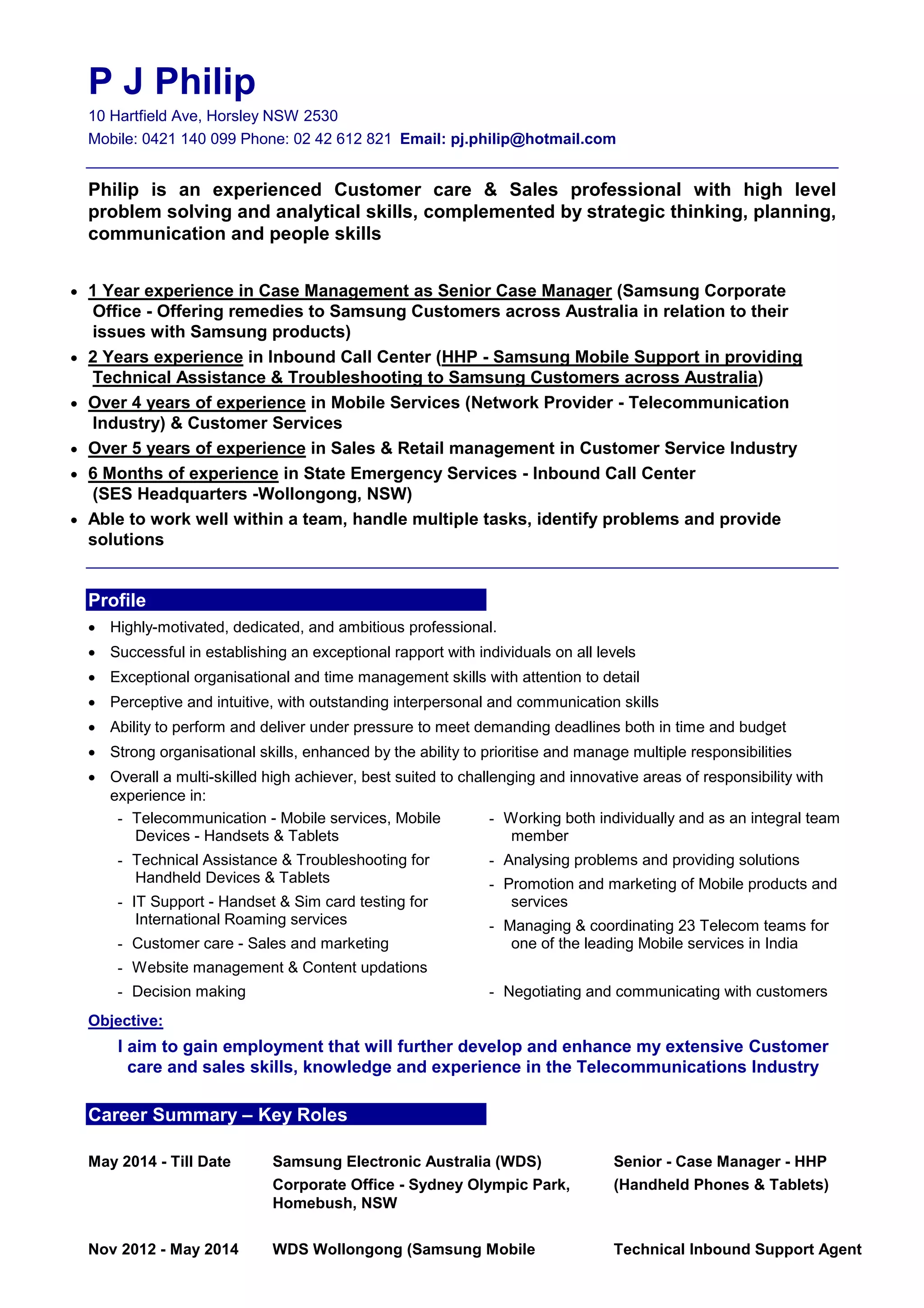 PJ Philip - Resume | PDF